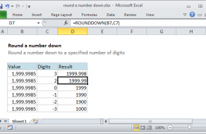 Excel ROUNDDOWN function | Exceljet